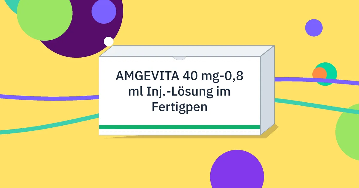 Symbolbild: Packung mit der Aufschrift AMGEVITA 40 mg-0,8 ml Inj.-Lösung im Fertigpen (PZN 15270567) – Verfügbarkeit und Bezug in Apotheken in Frankfurt am Main