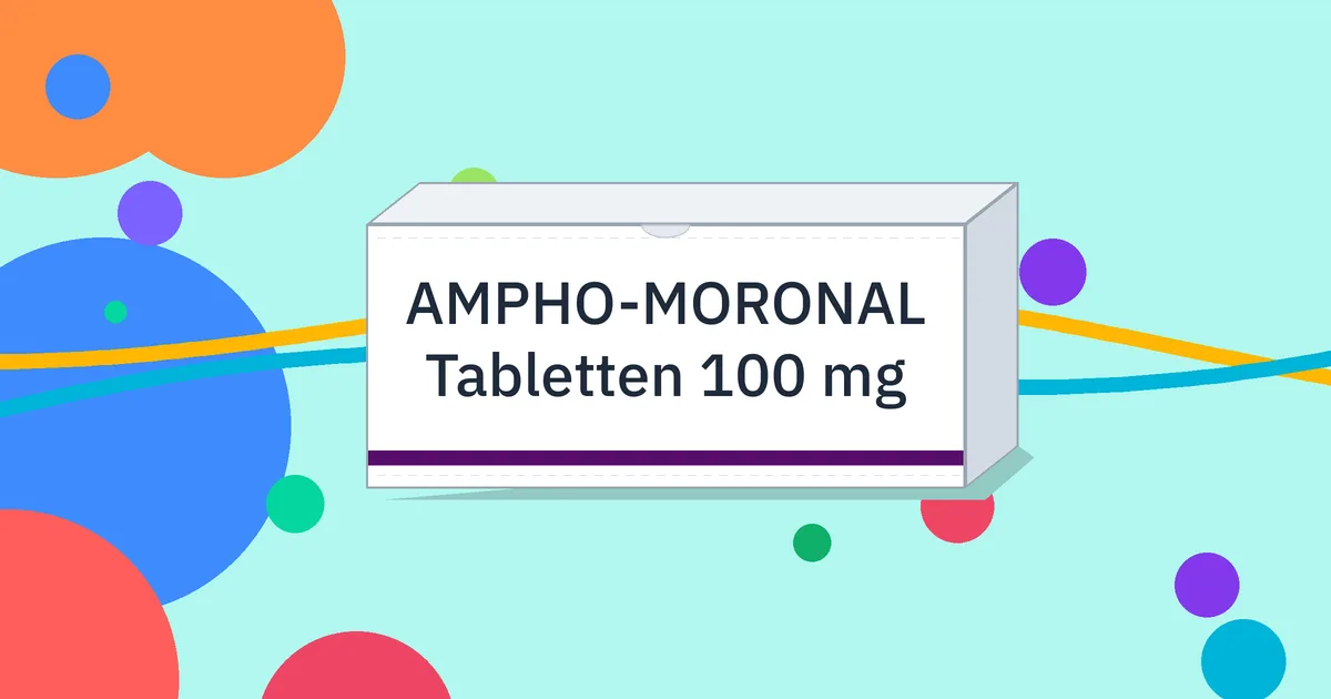 Symbolbild: Packung mit der Aufschrift AMPHO-MORONAL Tabletten 100 mg (PZN 07767816) – Verfügbarkeit und Bezug in Apotheken in Frankfurt am Main