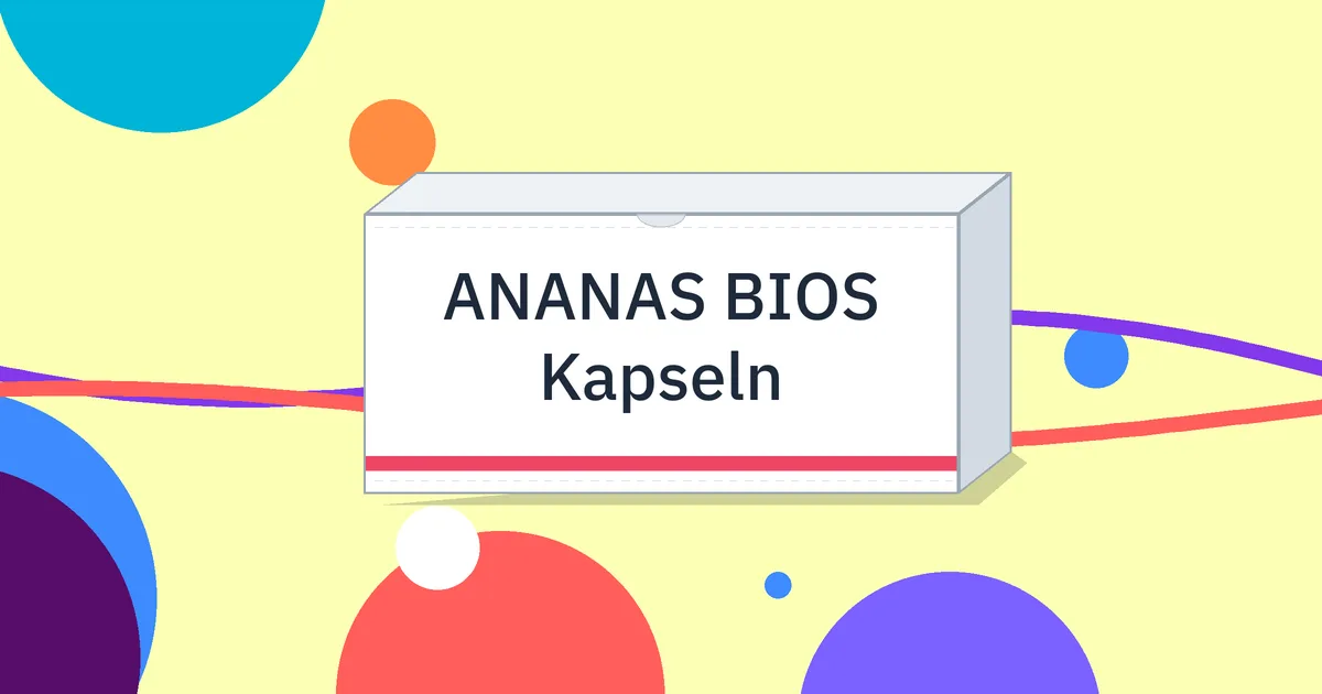 Symbolbild: Packung mit der Aufschrift ANANAS BIOS Kapseln (PZN 02570144) – Verfügbarkeit und Bezug in Apotheken in Frankfurt am Main