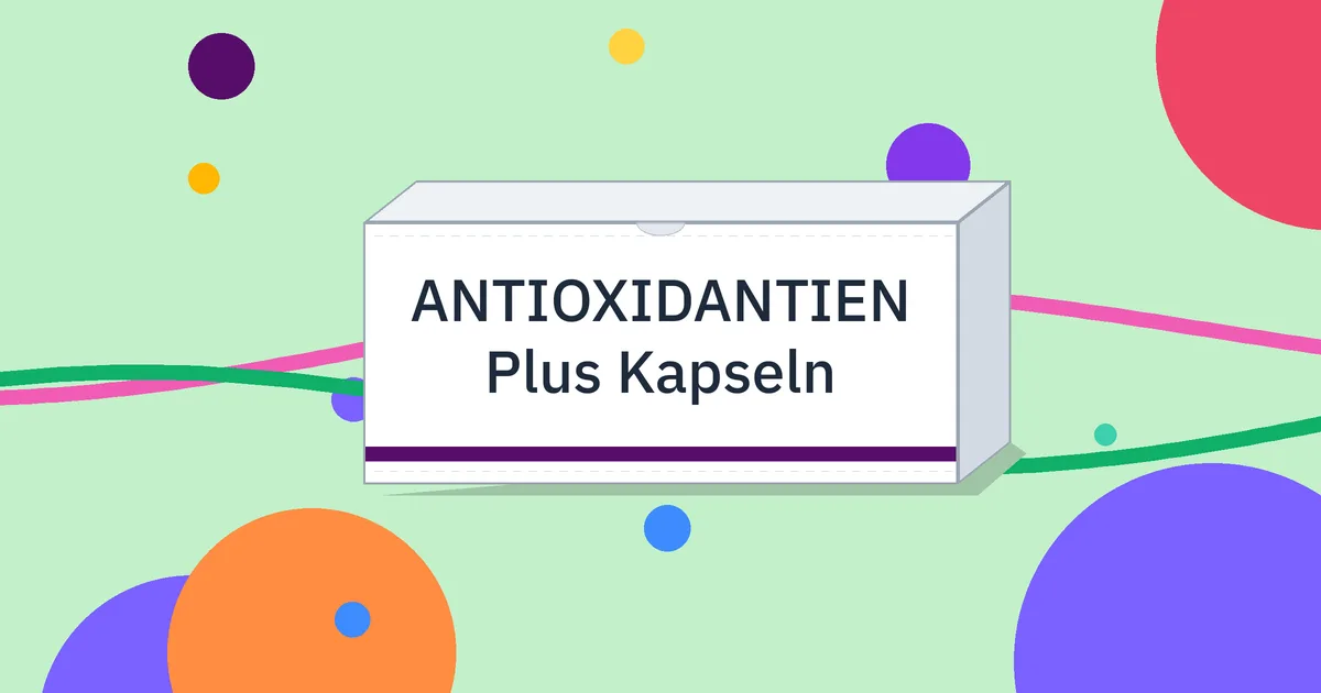 Symbolbild: Packung mit der Aufschrift ANTIOXIDANTIEN Plus Kapseln (PZN 03066809) – Verfügbarkeit und Bezug in Apotheken in Frankfurt am Main