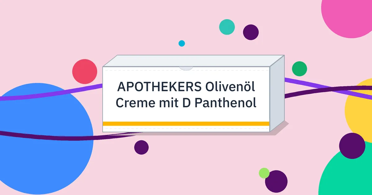 Symbolbild: Packung mit der Aufschrift APOTHEKERS Olivenöl Creme mit D Panthenol (PZN 15421836) – Verfügbarkeit und Bezug in Apotheken in Frankfurt am Main