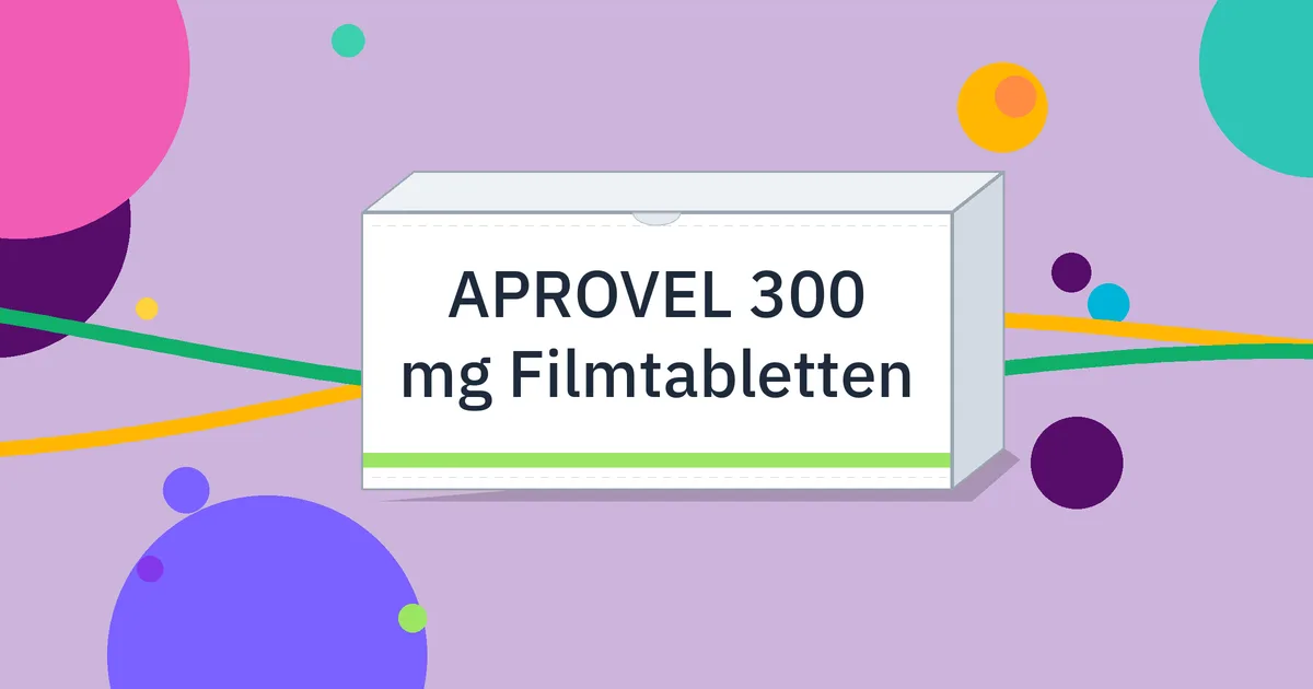 Symbolbild: Packung mit der Aufschrift APROVEL 300 mg Filmtabletten (PZN 00267341) – Verfügbarkeit und Bezug in Apotheken in Frankfurt am Main