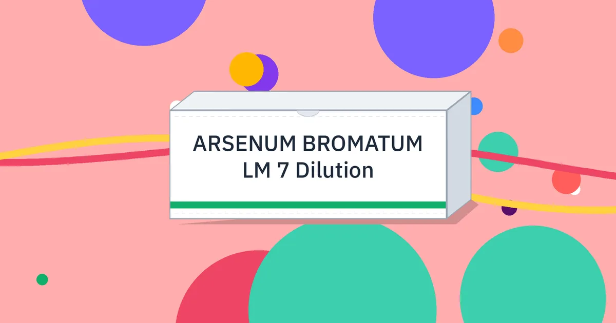Symbolbild: Packung mit der Aufschrift ARSENUM BROMATUM LM 7 Dilution (PZN 12771234) – Verfügbarkeit und Bezug in Apotheken in Frankfurt am Main