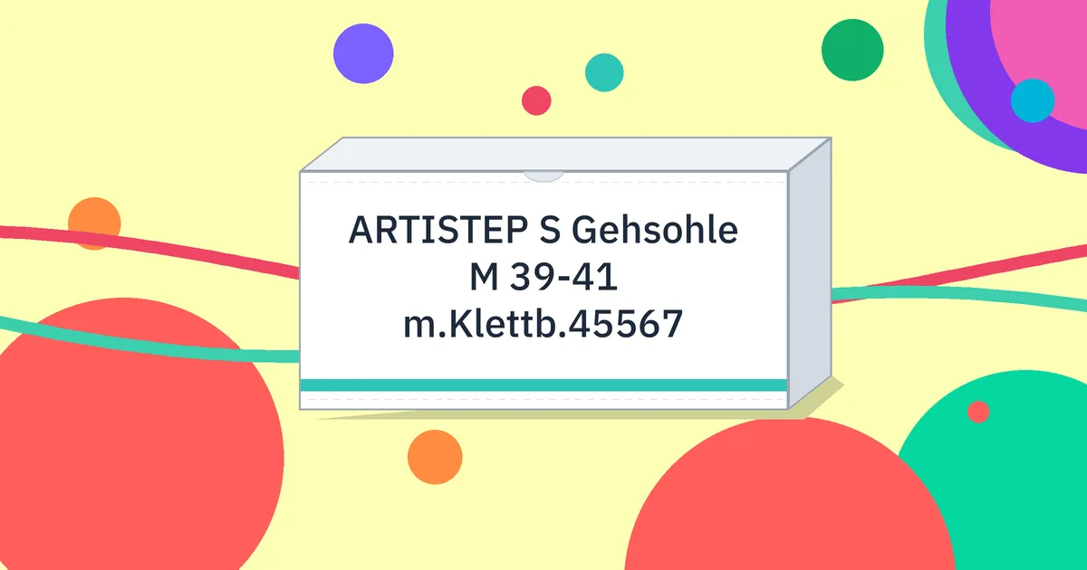 Symbolbild: Packung mit der Aufschrift ARTISTEP S Gehsohle M 39-41 m.Klettb.45567 (PZN 00948934) – Verfügbarkeit und Bezug in Apotheken in Frankfurt am Main