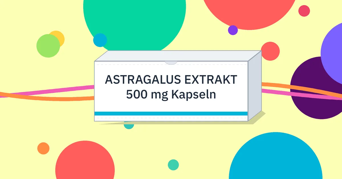 Symbolbild: Packung mit der Aufschrift ASTRAGALUS EXTRAKT 500 mg Kapseln (PZN 12729752) – Verfügbarkeit und Bezug in Apotheken in Frankfurt am Main