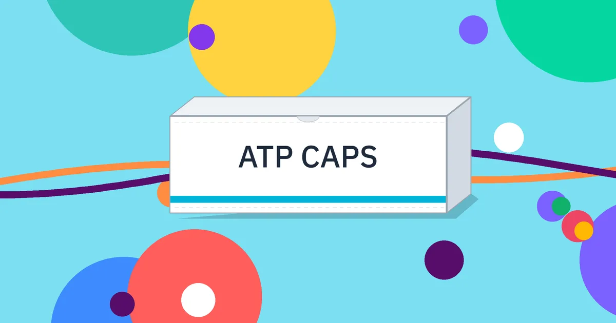 Symbolbild: Packung mit der Aufschrift ATP CAPS (PZN 18817339) – Verfügbarkeit und Bezug in Apotheken in Frankfurt am Main