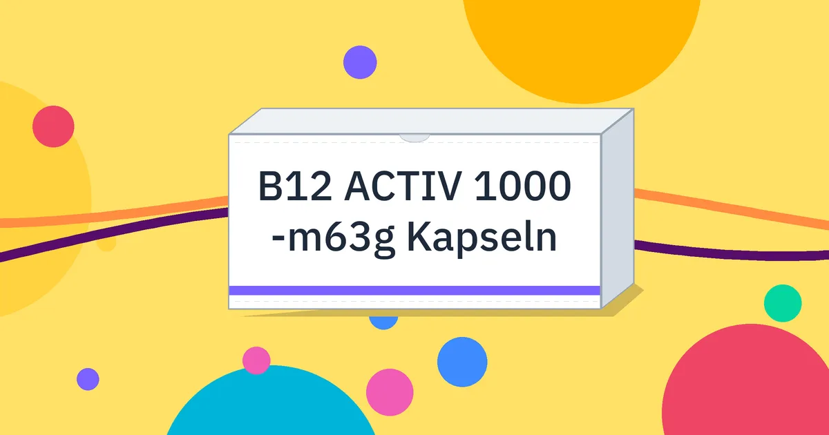 Symbolbild: Packung mit der Aufschrift B12 ACTIV 1000 -m63g Kapseln (PZN 18458225) – Verfügbarkeit und Bezug in Apotheken in Frankfurt am Main