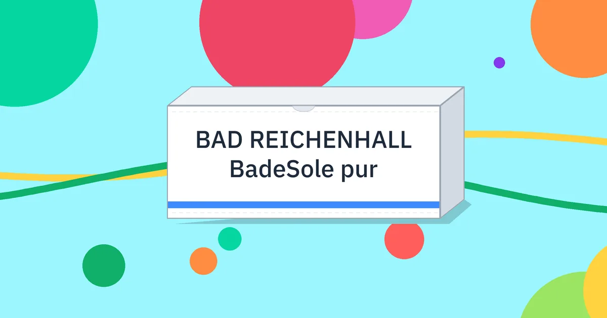 Symbolbild: Packung mit der Aufschrift BAD REICHENHALL BadeSole pur (PZN 18023496) – Verfügbarkeit und Bezug in Apotheken in Frankfurt am Main