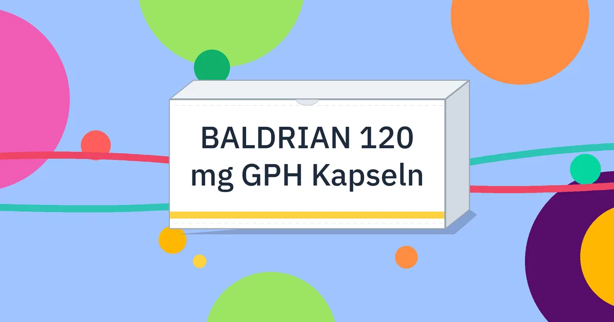 Symbolbild: Packung mit der Aufschrift BALDRIAN 120 mg GPH Kapseln (PZN 09748906) – Verfügbarkeit und Bezug in Apotheken in Frankfurt am Main