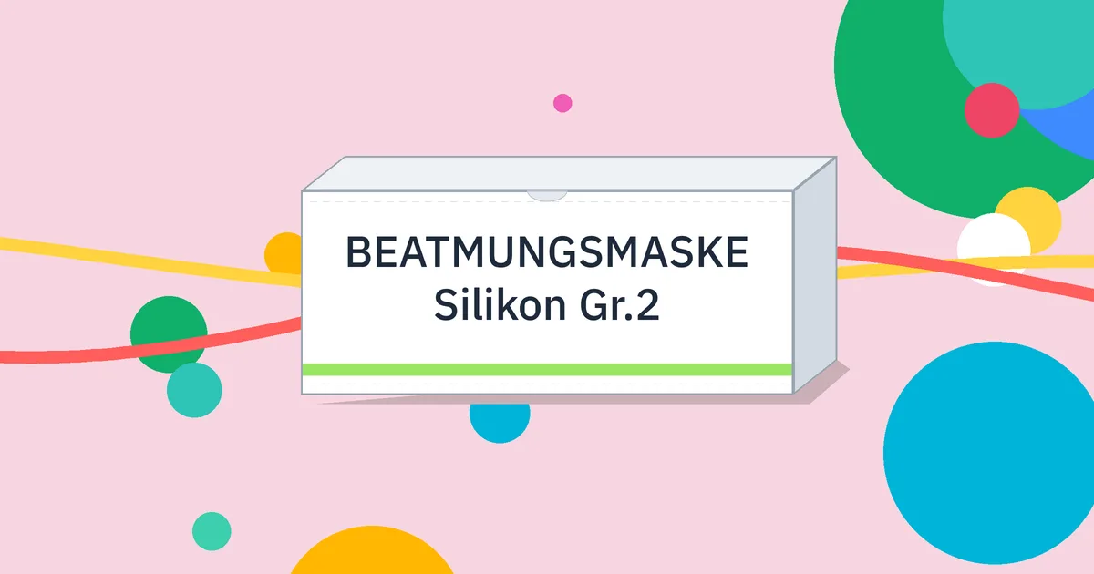 Symbolbild: Packung mit der Aufschrift BEATMUNGSMASKE Silikon Gr.2 (PZN 03655807) – Verfügbarkeit und Bezug in Apotheken in Frankfurt am Main