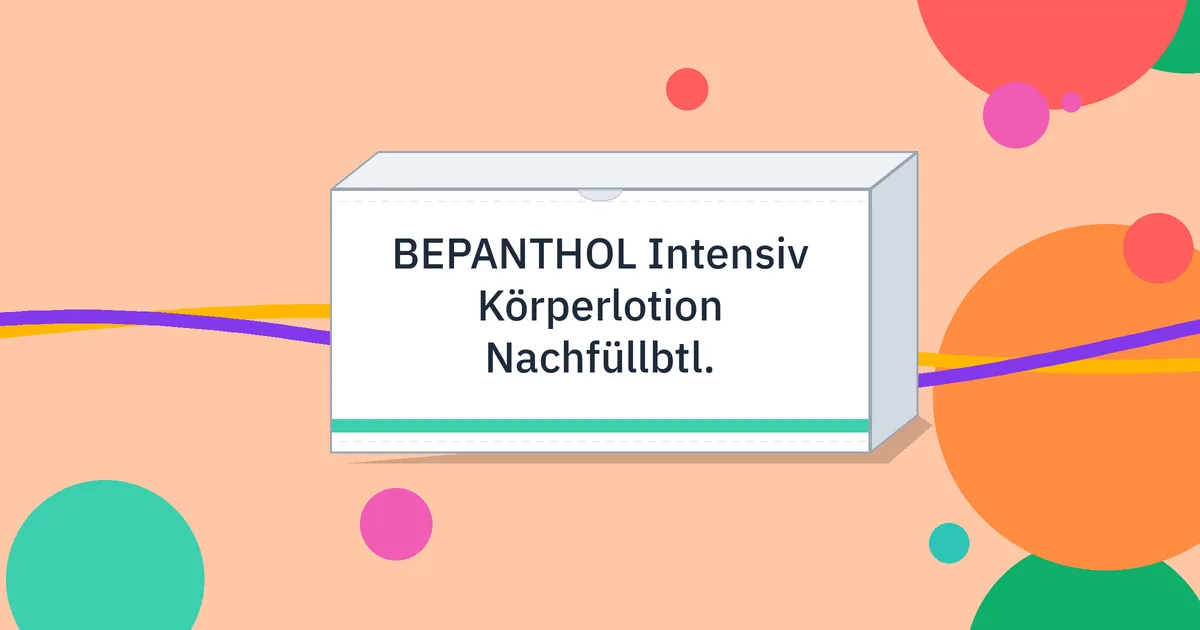 Symbolbild: Packung mit der Aufschrift BEPANTHOL Intensiv Körperlotion Nachfüllbtl. (PZN 01627617) – Verfügbarkeit und Bezug in Apotheken in Frankfurt am Main