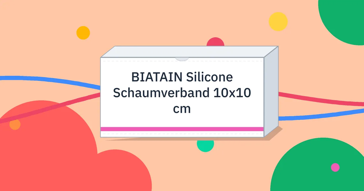 Symbolbild: Packung mit der Aufschrift BIATAIN Silicone Schaumverband 10x10 cm (PZN 14331887) – Verfügbarkeit und Bezug in Apotheken in Frankfurt am Main