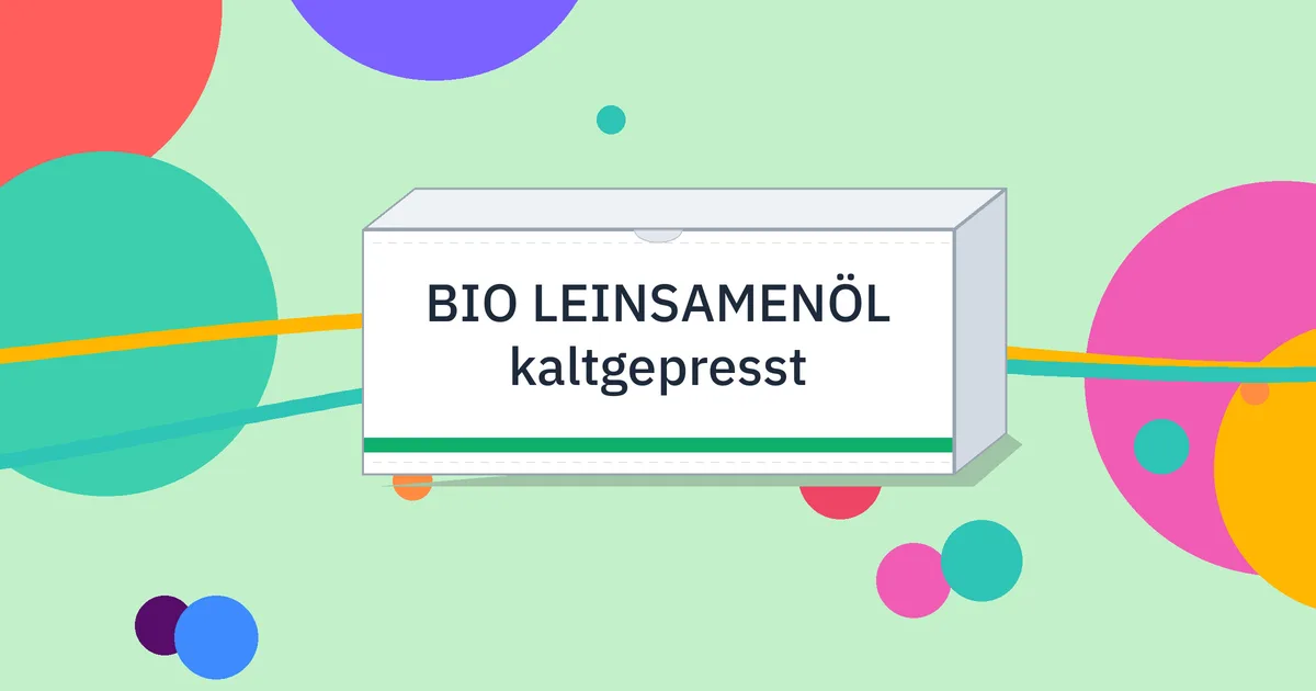 Symbolbild: Packung mit der Aufschrift BIO LEINSAMENÖL kaltgepresst (PZN 16877969) – Verfügbarkeit und Bezug in Apotheken in Frankfurt am Main