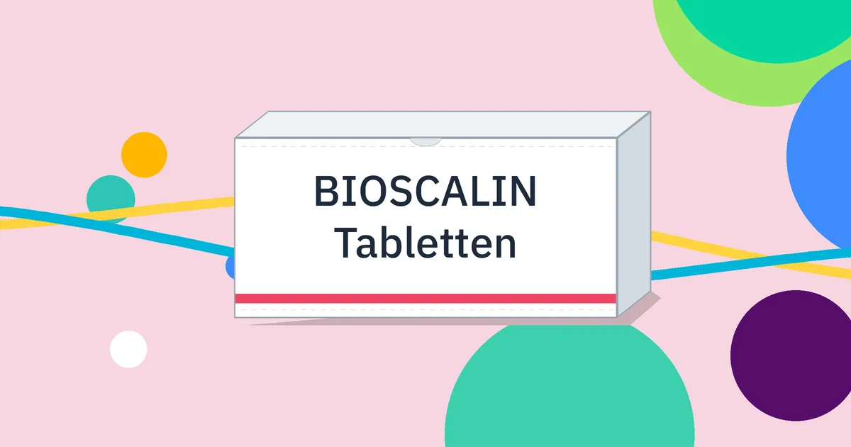 Symbolbild: Packung mit der Aufschrift BIOSCALIN Tabletten (PZN 19261424) – Verfügbarkeit und Bezug in Apotheken in Frankfurt am Main