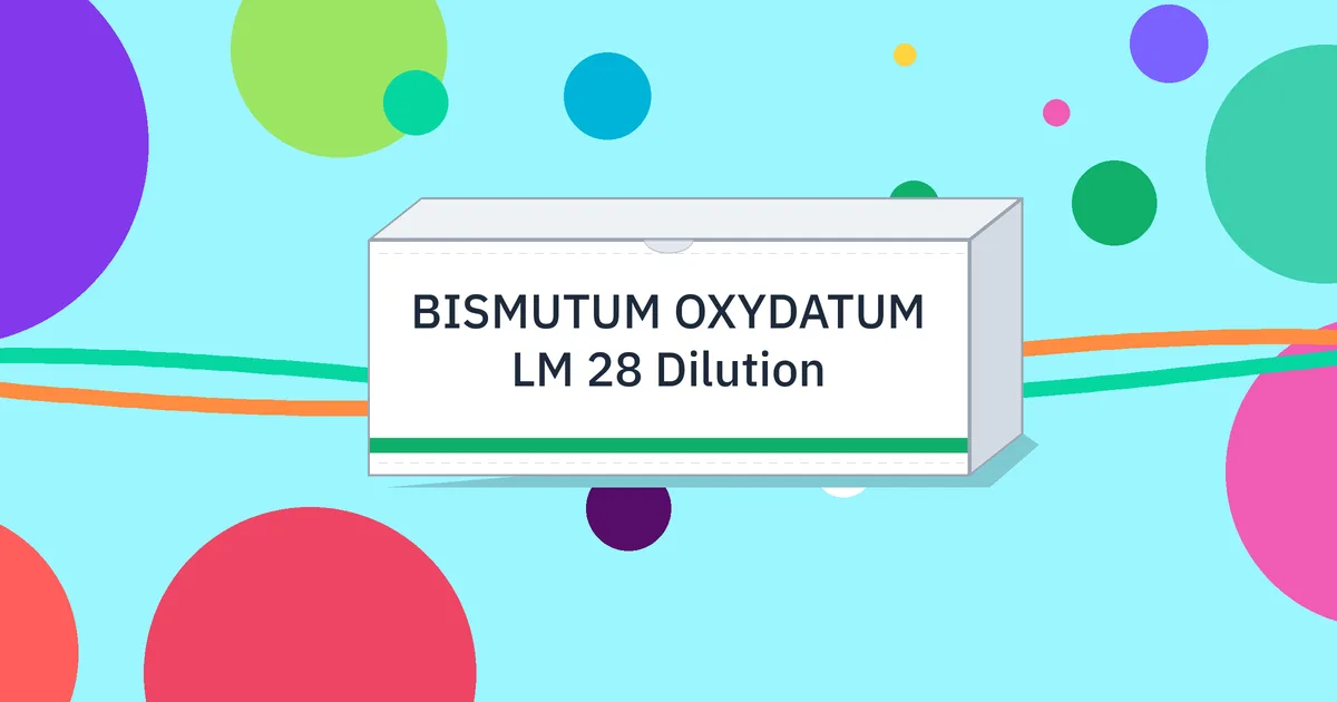 Symbolbild: Packung mit der Aufschrift BISMUTUM OXYDATUM LM 28 Dilution (PZN 13388224) – Verfügbarkeit und Bezug in Apotheken in Frankfurt am Main