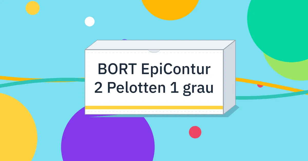 Symbolbild: Packung mit der Aufschrift BORT EpiContur 2 Pelotten 1 grau (PZN 16847537) – Verfügbarkeit und Bezug in Apotheken in Frankfurt am Main