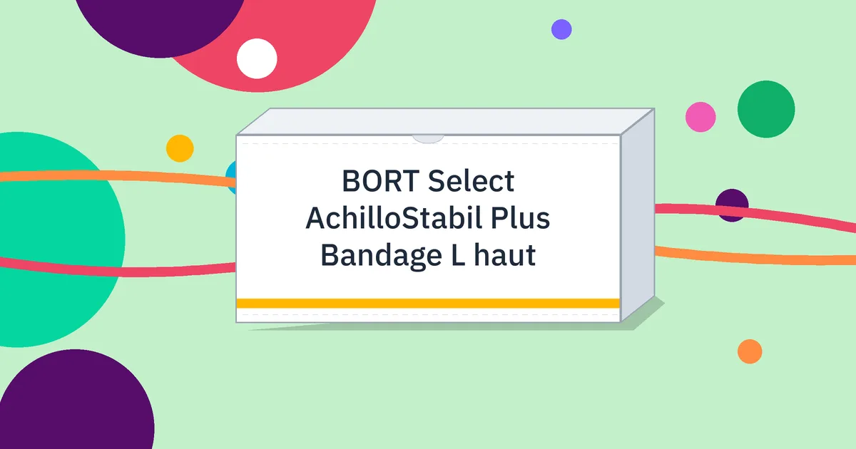 Symbolbild: Packung mit der Aufschrift BORT Select AchilloStabil Plus Bandage L haut (PZN 09443443) – Verfügbarkeit und Bezug in Apotheken in Frankfurt am Main