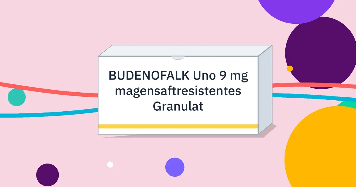Symbolbild: Packung mit der Aufschrift BUDENOFALK Uno 9 mg magensaftresistentes Granulat (PZN 11368097) – Verfügbarkeit und Bezug in Apotheken in Frankfurt am Main