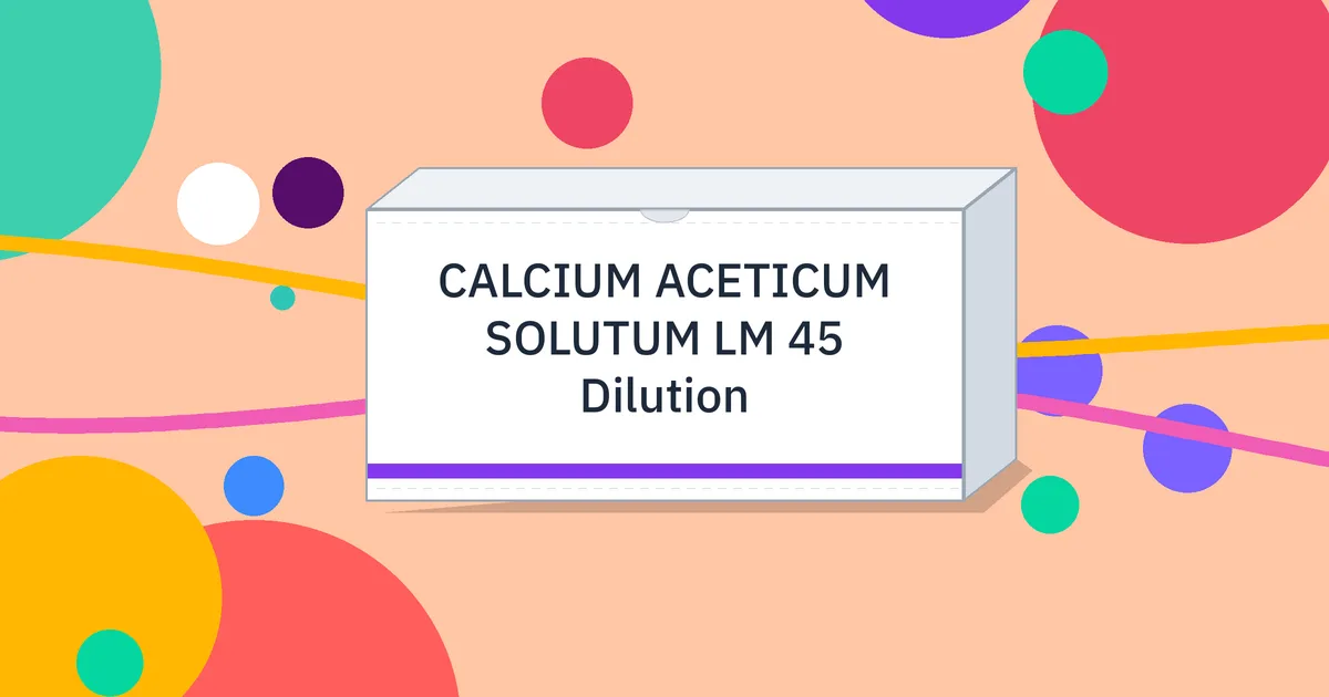 Symbolbild: Packung mit der Aufschrift CALCIUM ACETICUM SOLUTUM LM 45 Dilution (PZN 13406962) – Verfügbarkeit und Bezug in Apotheken in Frankfurt am Main