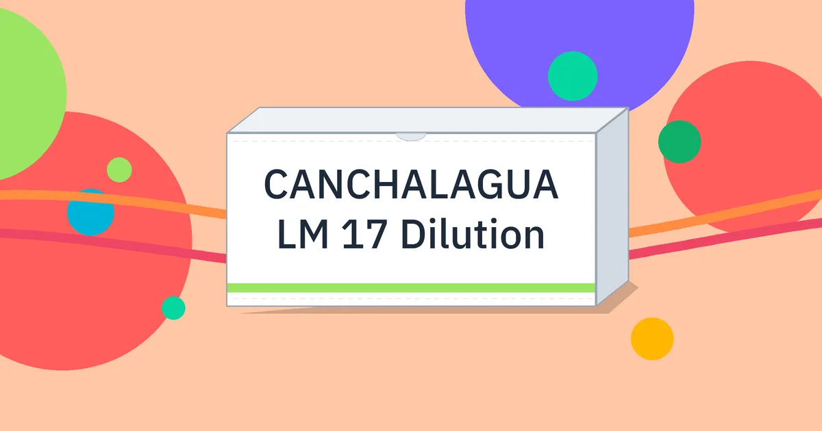 Symbolbild: Packung mit der Aufschrift CANCHALAGUA LM 17 Dilution (PZN 13412572) – Verfügbarkeit und Bezug in Apotheken in Frankfurt am Main