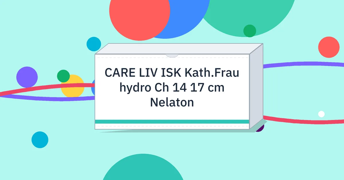 Symbolbild: Packung mit der Aufschrift CARE LIV ISK Kath.Frau hydro Ch 14 17 cm Nelaton (PZN 18890922) – Verfügbarkeit und Bezug in Apotheken in Frankfurt am Main