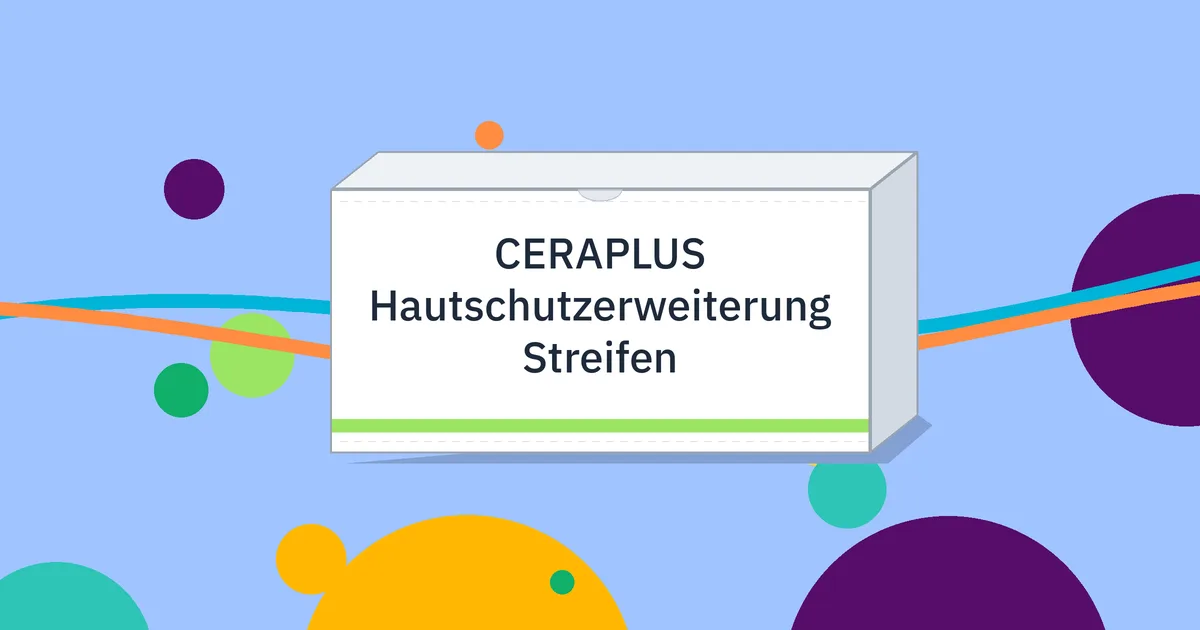 Symbolbild: Packung mit der Aufschrift CERAPLUS Hautschutzerweiterung Streifen (PZN 19152020) – Verfügbarkeit und Bezug in Apotheken in Frankfurt am Main
