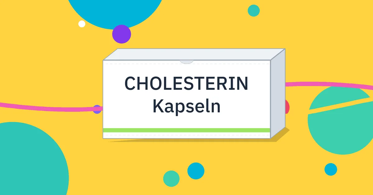Symbolbild: Packung mit der Aufschrift CHOLESTERIN Kapseln (PZN 19959656) – Verfügbarkeit und Bezug in Apotheken in Frankfurt am Main