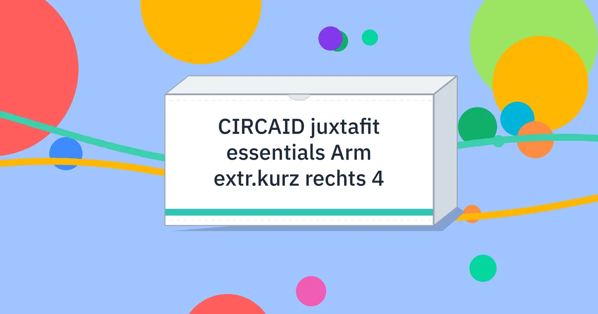 Symbolbild: Packung mit der Aufschrift CIRCAID juxtafit essentials Arm extr.kurz rechts 4 (PZN 17939773) – Verfügbarkeit und Bezug in Apotheken in Frankfurt am Main
