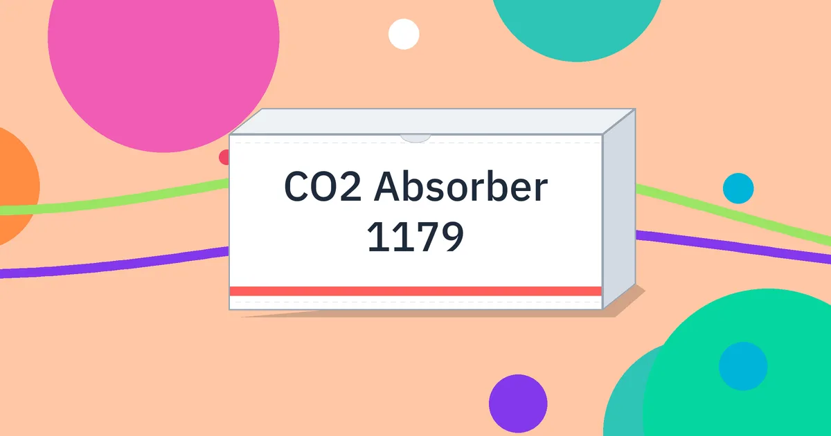 Symbolbild: Packung mit der Aufschrift CO2 Absorber 1179 (PZN 06403590) – Verfügbarkeit und Bezug in Apotheken in Frankfurt am Main