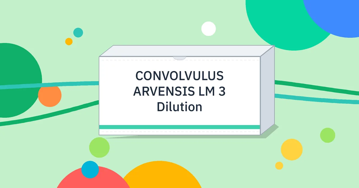 Symbolbild: Packung mit der Aufschrift CONVOLVULUS ARVENSIS LM 3 Dilution (PZN 13450041) – Verfügbarkeit und Bezug in Apotheken in Frankfurt am Main