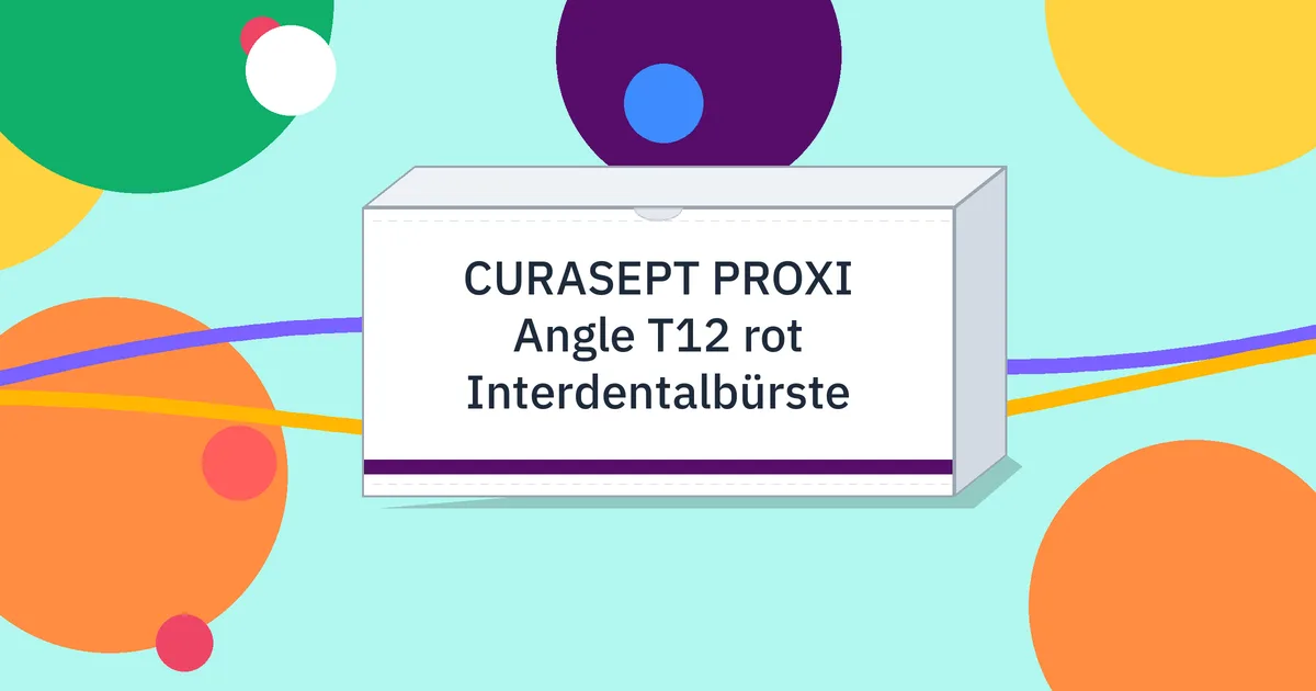 Symbolbild: Packung mit der Aufschrift CURASEPT PROXI Angle T12 rot Interdentalbürste (PZN 17610257) – Verfügbarkeit und Bezug in Apotheken in Frankfurt am Main
