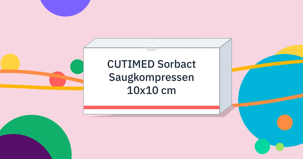 Symbolbild: Packung mit der Aufschrift CUTIMED Sorbact Saugkompressen 10x10 cm (PZN 19963646) – Verfügbarkeit und Bezug in Apotheken in Frankfurt am Main