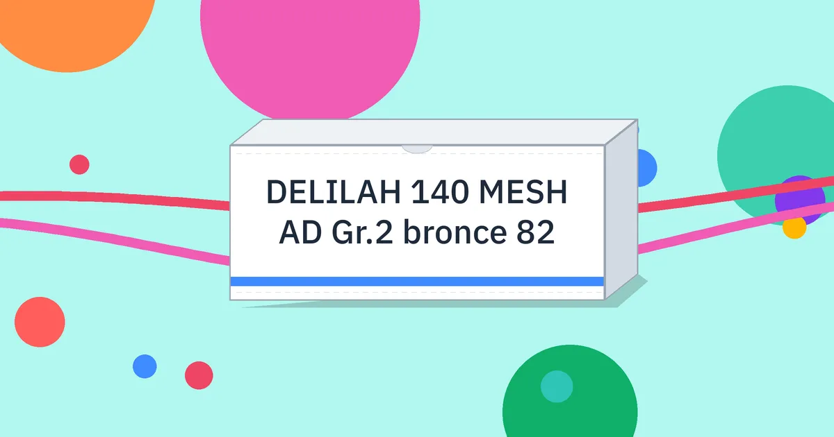 Symbolbild: Packung mit der Aufschrift DELILAH 140 MESH AD Gr.2 bronce 82 (PZN 13849286) – Verfügbarkeit und Bezug in Apotheken in Frankfurt am Main
