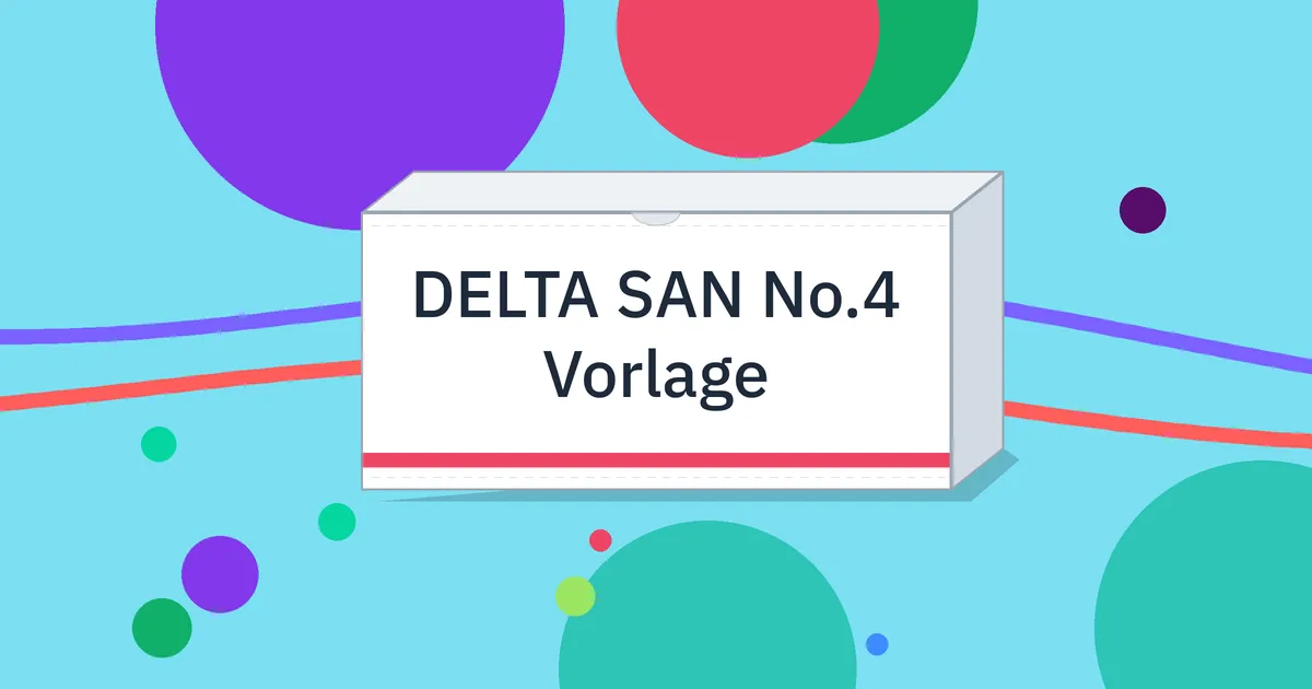 Symbolbild: Packung mit der Aufschrift DELTA SAN No.4 Vorlage (PZN 01254949) – Verfügbarkeit und Bezug in Apotheken in Frankfurt am Main