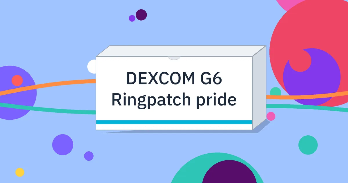 Symbolbild: Packung mit der Aufschrift DEXCOM G6 Ringpatch pride (PZN 19866587) – Verfügbarkeit und Bezug in Apotheken in Frankfurt am Main