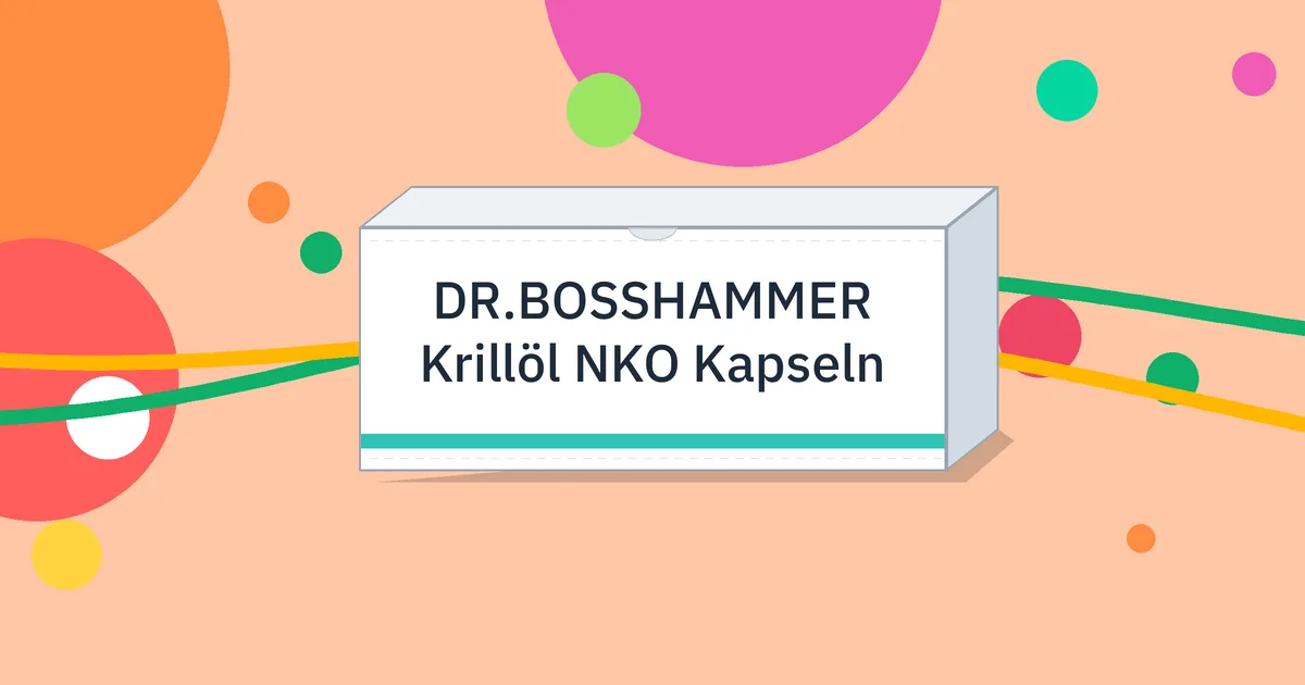 Symbolbild: Packung mit der Aufschrift DR.BOSSHAMMER Krillöl NKO Kapseln (PZN 01786617) – Verfügbarkeit und Bezug in Apotheken in Frankfurt am Main