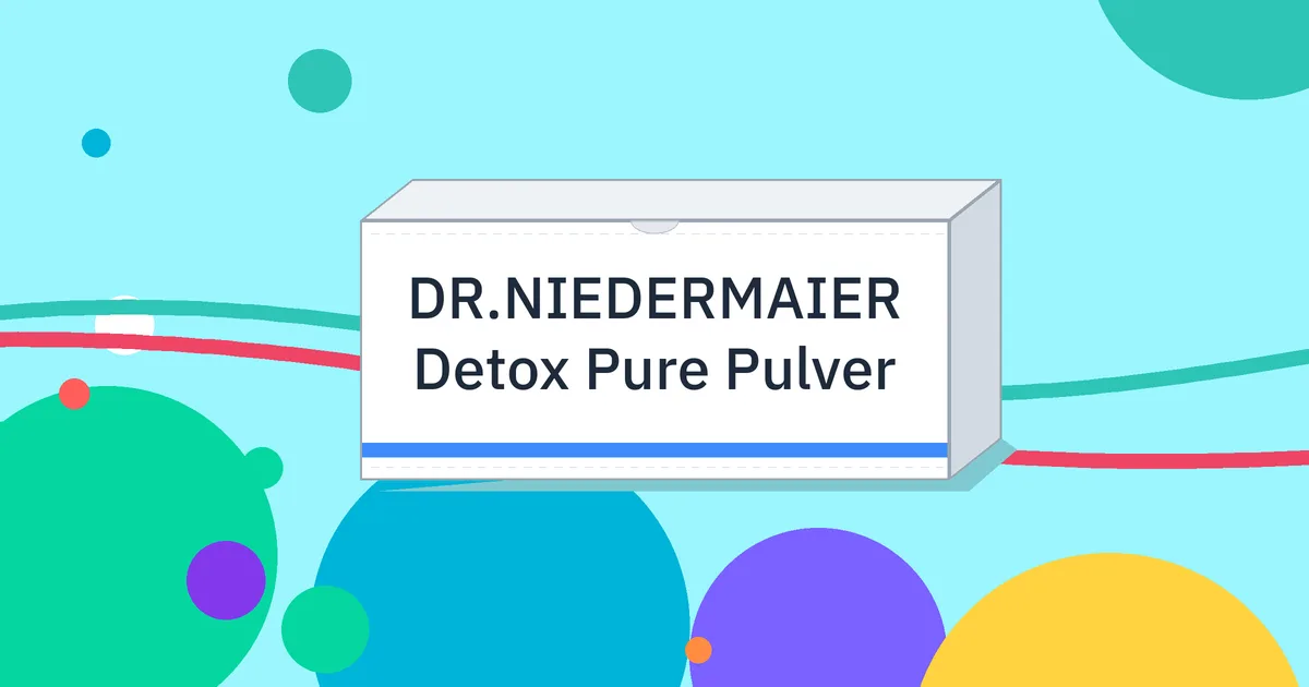 Symbolbild: Packung mit der Aufschrift DR.NIEDERMAIER Detox Pure Pulver (PZN 19769499) – Verfügbarkeit und Bezug in Apotheken in Frankfurt am Main