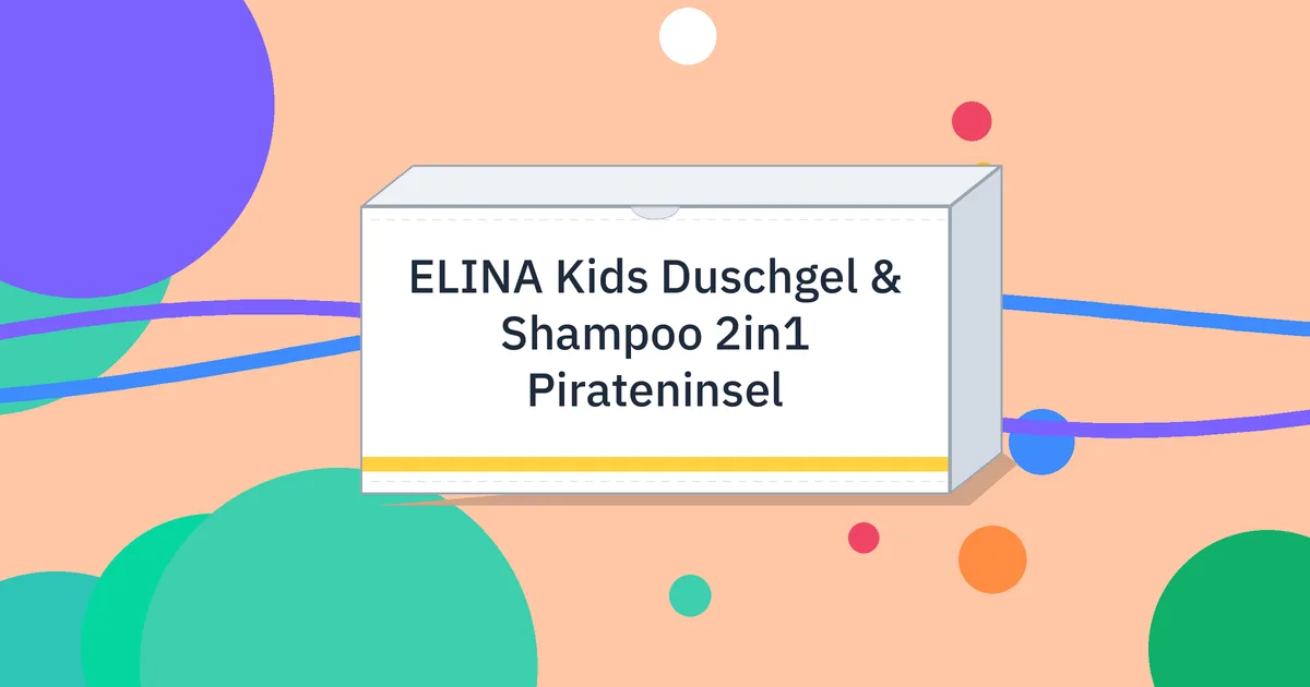 Symbolbild: Packung mit der Aufschrift ELINA Kids Duschgel & Shampoo 2in1 Pirateninsel (PZN 17382796) – Verfügbarkeit und Bezug in Apotheken in Frankfurt am Main
