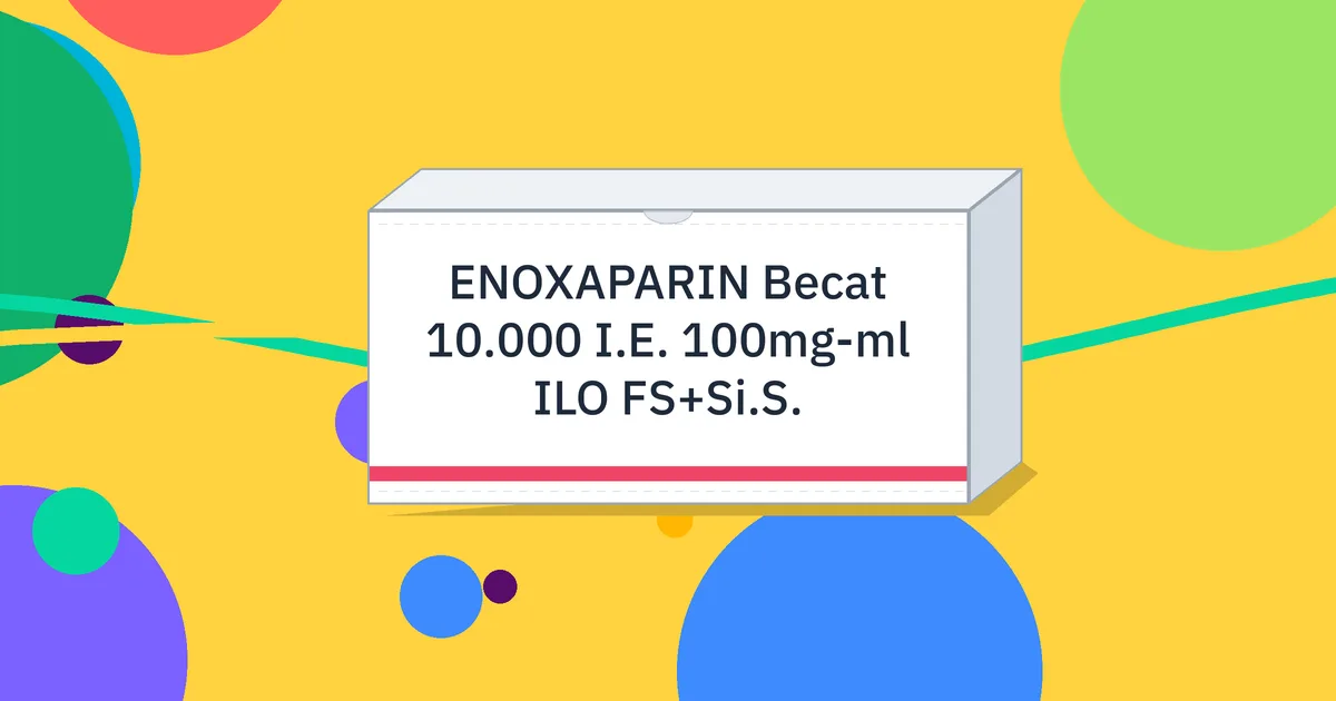 Symbolbild: Packung mit der Aufschrift ENOXAPARIN Becat 10.000 I.E. 100mg-ml ILO FS+Si.S. (PZN 14243829) – Verfügbarkeit und Bezug in Apotheken in Frankfurt am Main