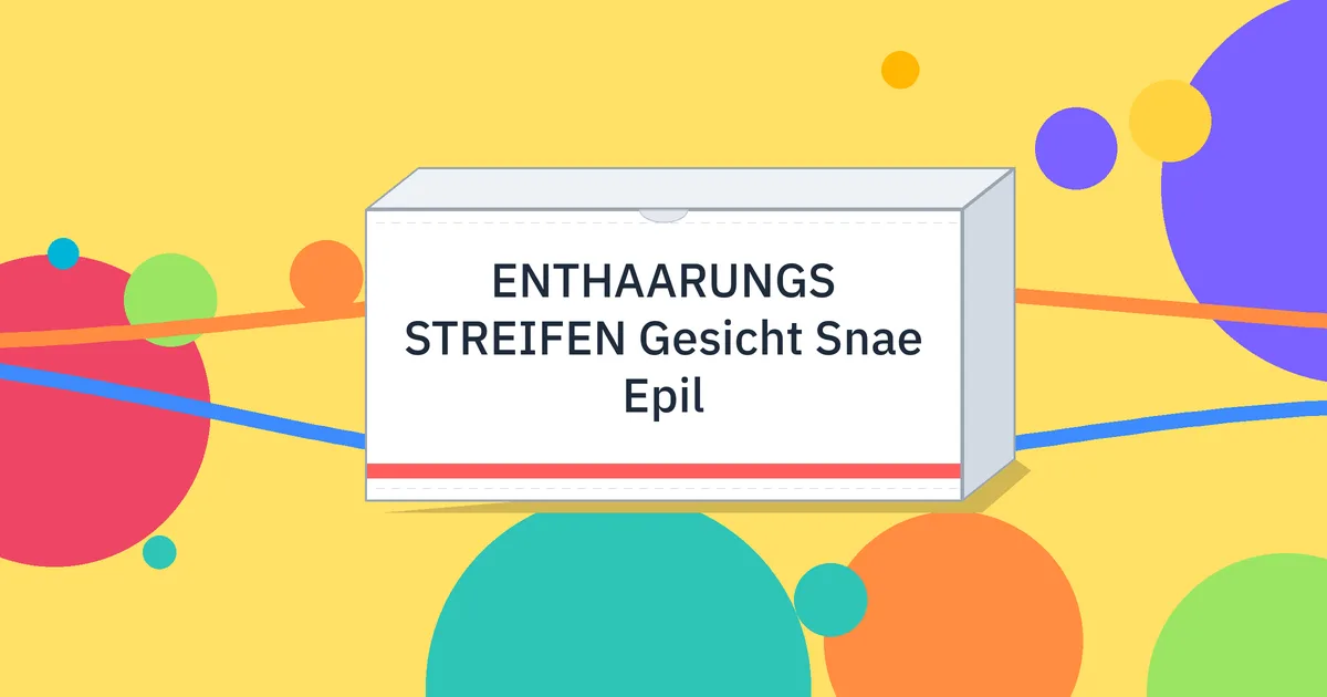 Symbolbild: Packung mit der Aufschrift ENTHAARUNGS STREIFEN Gesicht Snae Epil (PZN 02186032) – Verfügbarkeit und Bezug in Apotheken in Frankfurt am Main