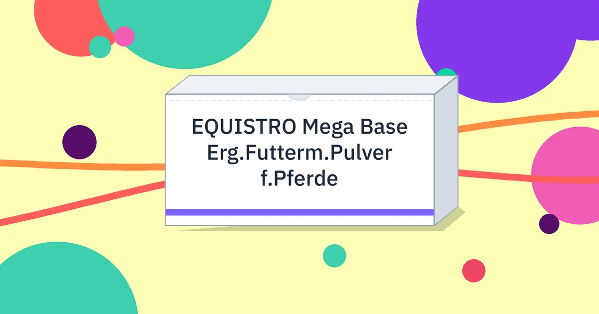 Symbolbild: Packung mit der Aufschrift EQUISTRO Mega Base Erg.Futterm.Pulver f.Pferde (PZN 16361852) – Verfügbarkeit und Bezug in Apotheken in Frankfurt am Main