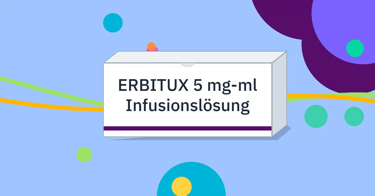 Symbolbild: Packung mit der Aufschrift ERBITUX 5 mg-ml Infusionslösung (PZN 00493528) – Verfügbarkeit und Bezug in Apotheken in Frankfurt am Main