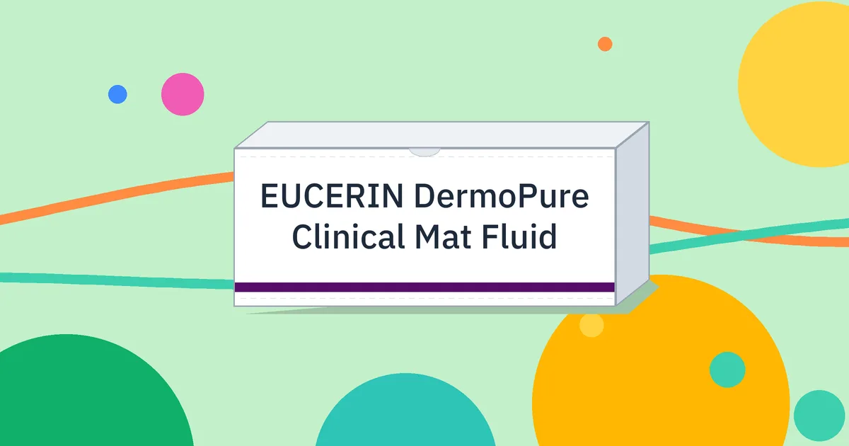 Symbolbild: Packung mit der Aufschrift EUCERIN DermoPure Clinical Mat Fluid (PZN 19729809) – Verfügbarkeit und Bezug in Apotheken in Frankfurt am Main