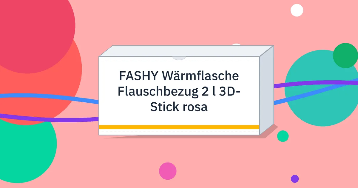 Symbolbild: Packung mit der Aufschrift FASHY Wärmflasche Flauschbezug 2 l 3D-Stick rosa (PZN 19137374) – Verfügbarkeit und Bezug in Apotheken in Frankfurt am Main