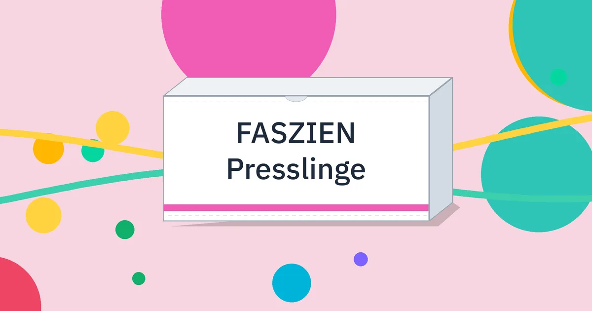 Symbolbild: Packung mit der Aufschrift FASZIEN Presslinge (PZN 14040262) – Verfügbarkeit und Bezug in Apotheken in Frankfurt am Main