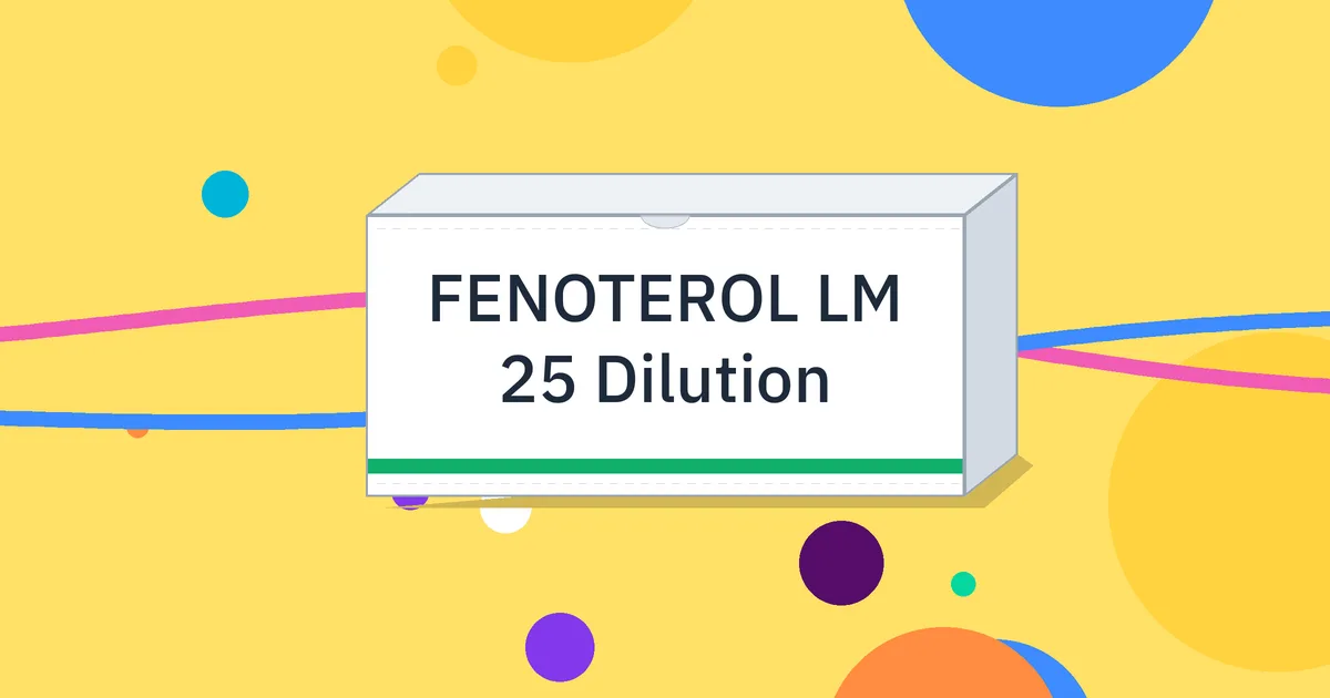 Symbolbild: Packung mit der Aufschrift FENOTEROL LM 25 Dilution (PZN 12847262) – Verfügbarkeit und Bezug in Apotheken in Frankfurt am Main