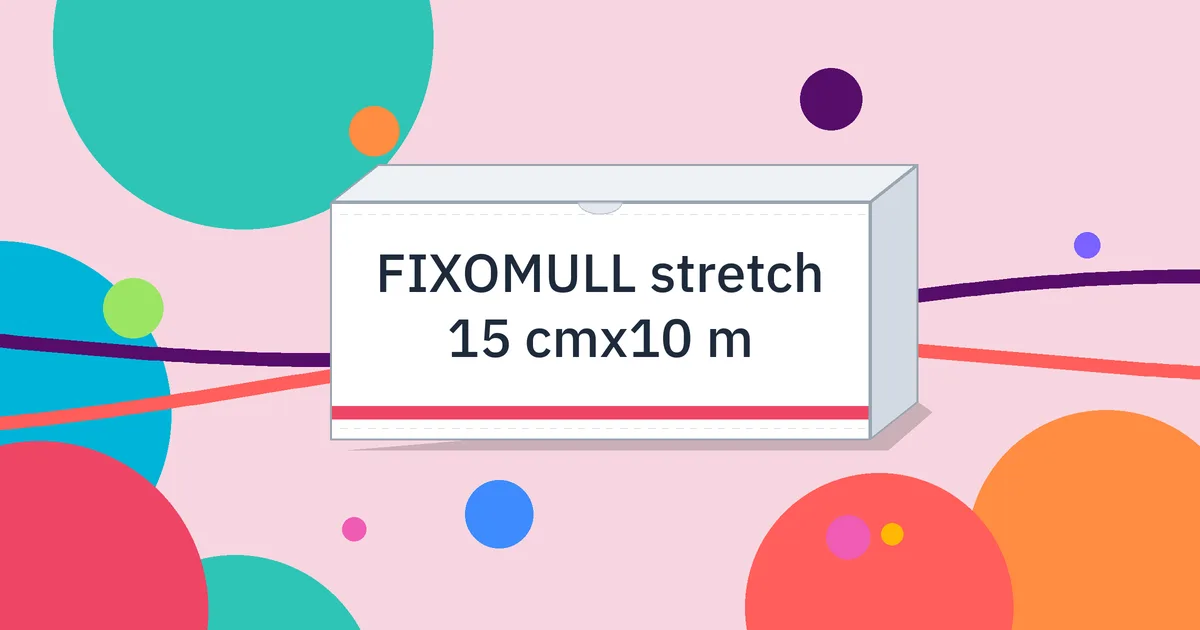 Symbolbild: Packung mit der Aufschrift FIXOMULL stretch 15 cmx10 m (PZN 12898035) – Verfügbarkeit und Bezug in Apotheken in Frankfurt am Main