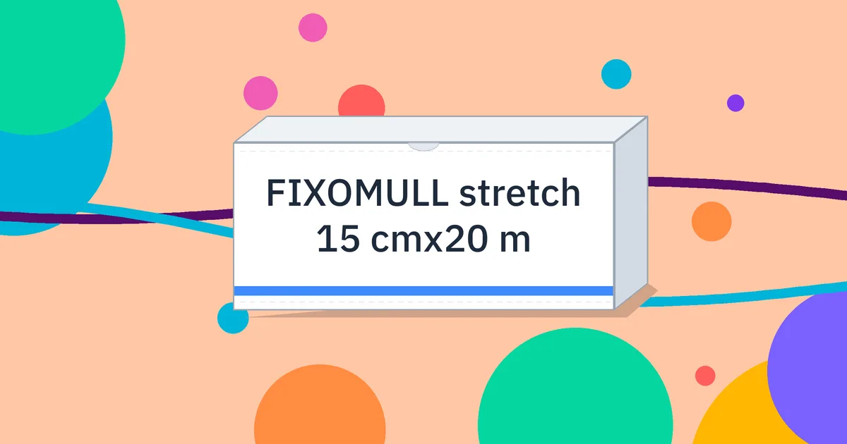 Symbolbild: Packung mit der Aufschrift FIXOMULL stretch 15 cmx20 m (PZN 16348840) – Verfügbarkeit und Bezug in Apotheken in Frankfurt am Main