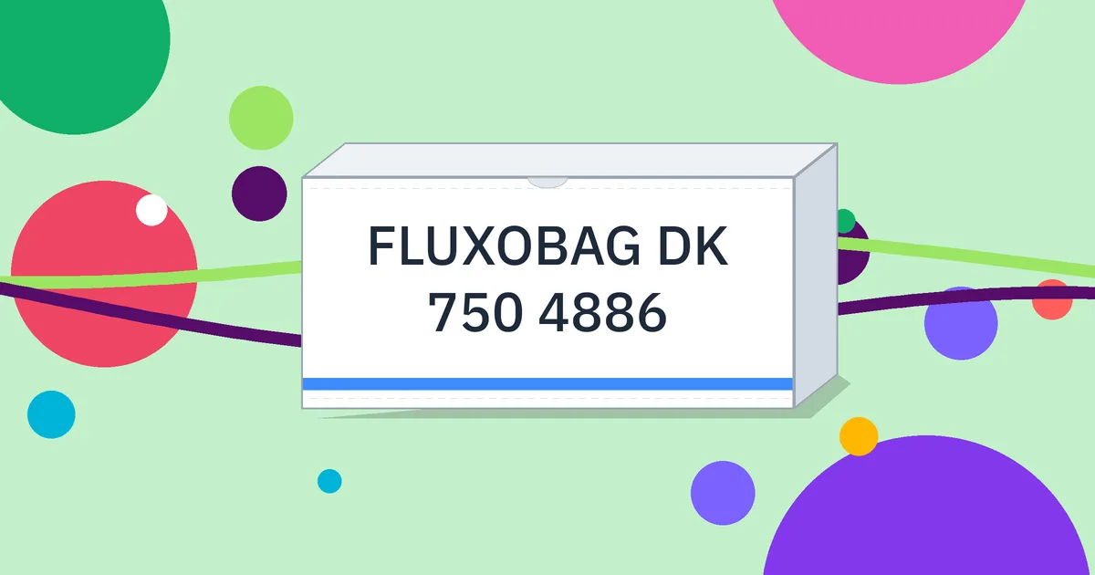 Symbolbild: Packung mit der Aufschrift FLUXOBAG DK 750 4886 (PZN 00167036) – Verfügbarkeit und Bezug in Apotheken in Frankfurt am Main