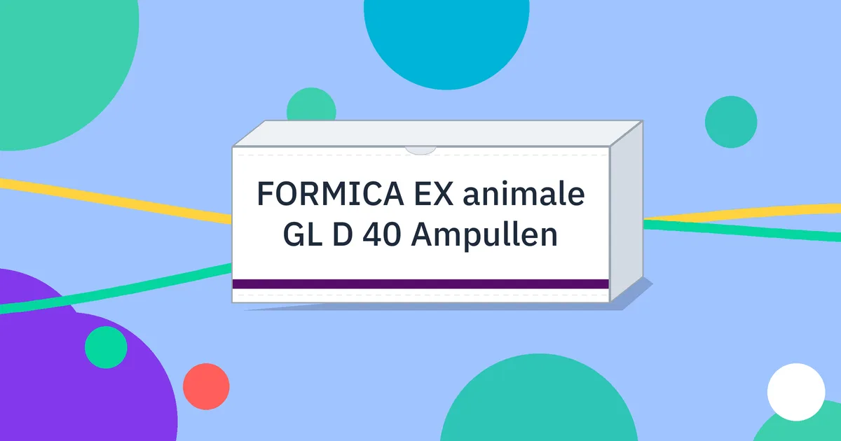 Symbolbild: Packung mit der Aufschrift FORMICA EX animale GL D 40 Ampullen (PZN 02884492) – Verfügbarkeit und Bezug in Apotheken in Frankfurt am Main